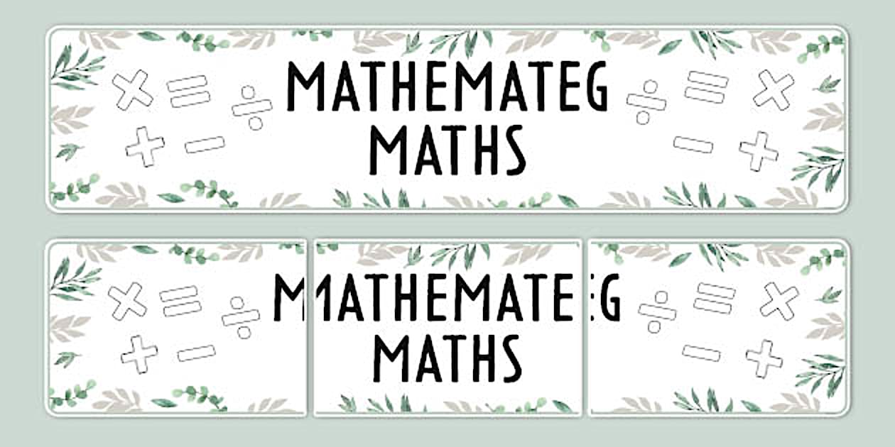 Baner Arddangos Mathemateg/Maths Display Banner - Twinkl