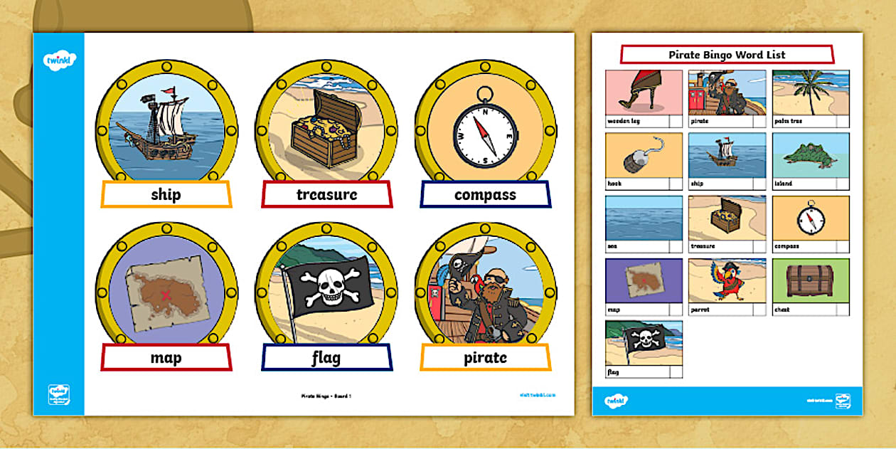 Pirates Bingo (teacher made) - Twinkl
