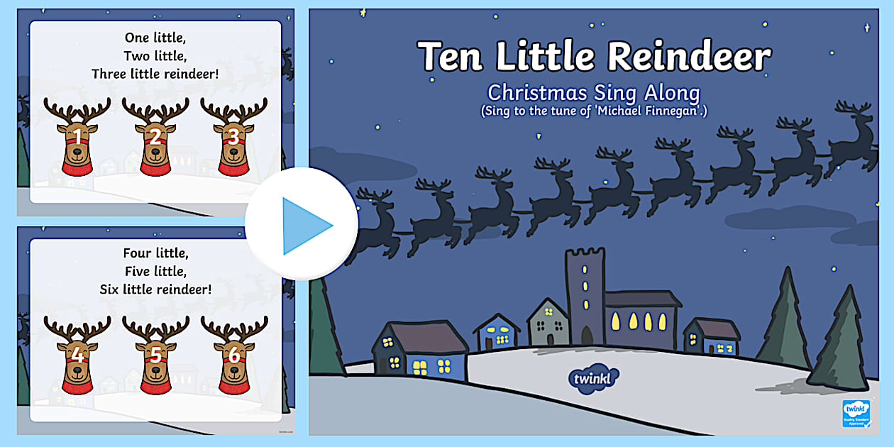 Ten Little Reindeer Sing Along Song PowerPoint PowerPoint