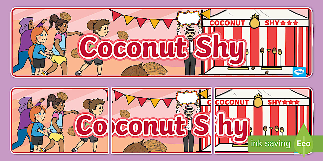 The Coconut Shy Role Play Display Banner-coconut shy, role play, display