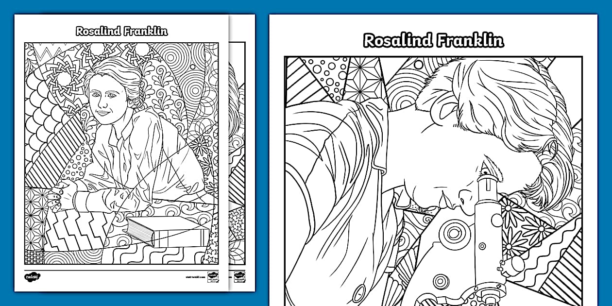 Rosalind Franklin Coloring Sheets (teacher made) - Twinkl