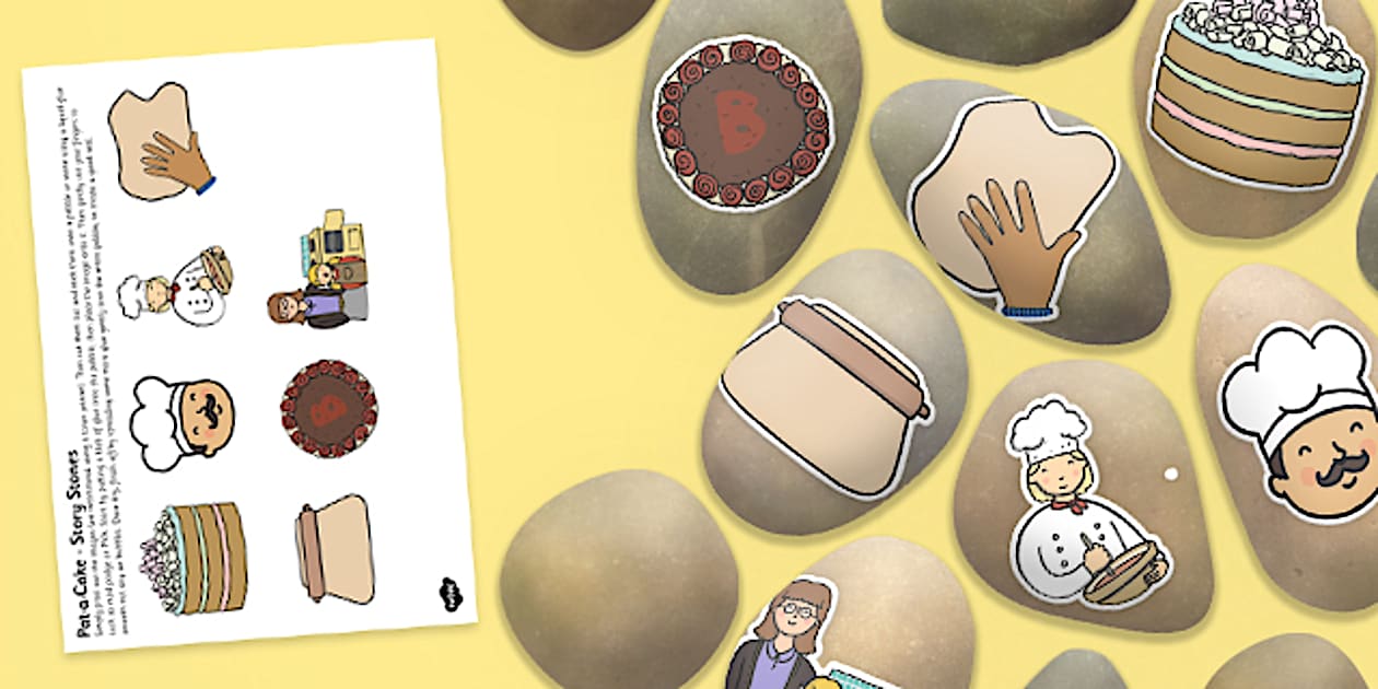 Cursive Pat-a-Cake Story Image Cut Outs (teacher made)