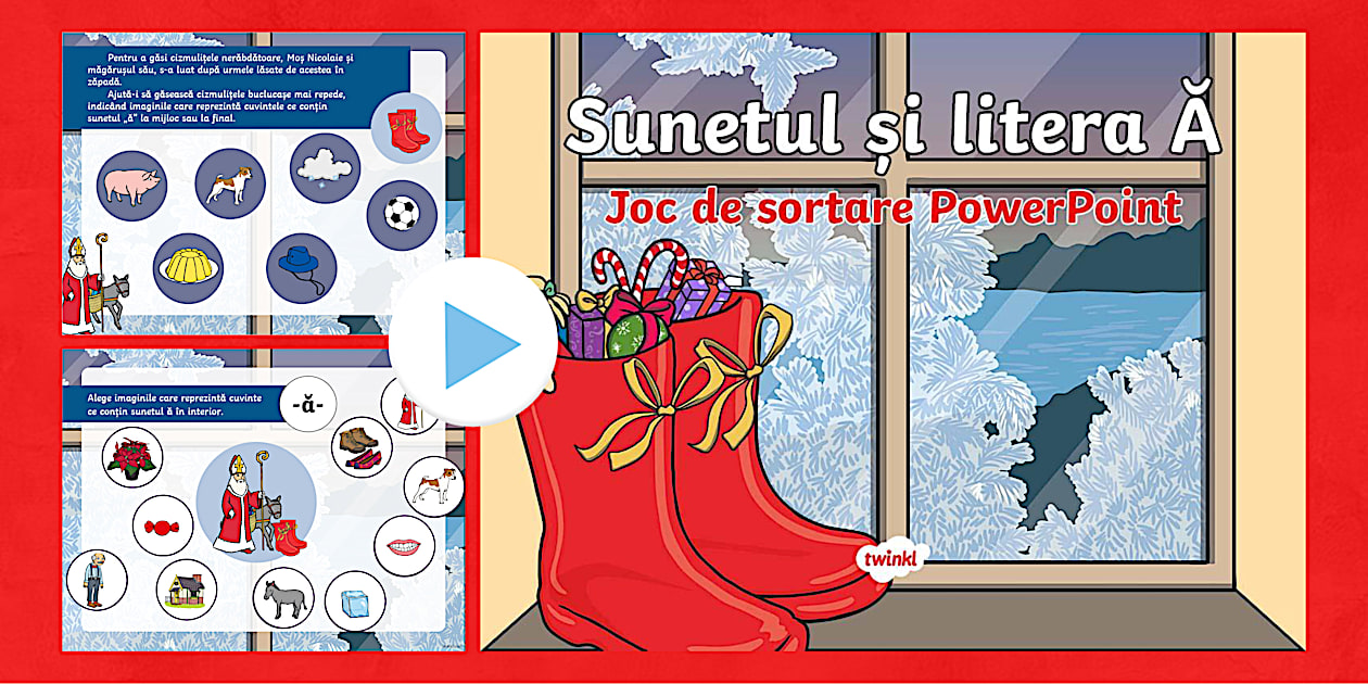 Sunetul și litera a2 – Joc de sortare