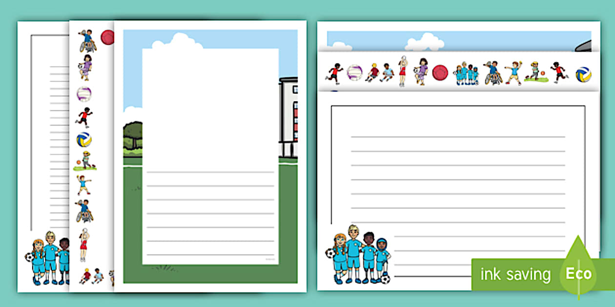 Sports Page Borders - Grades 1-3 - Elementary Resources