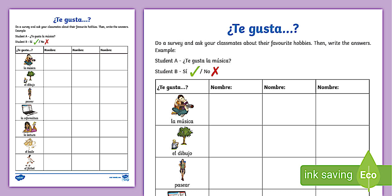 Favourite Hobbies Survey Speaking Activity - Twinkl