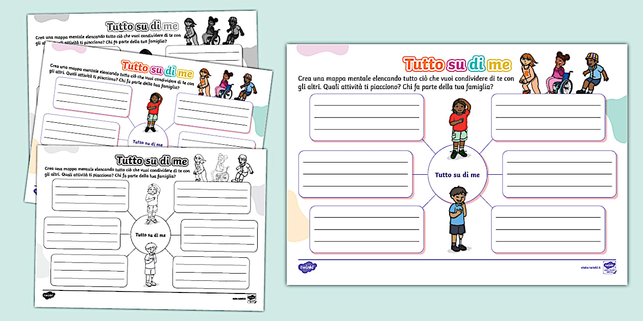 Mappa mentale: Tutto su di me - Twinkl Italia (teacher made)