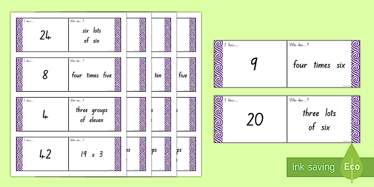 3 and 4 Times Tables Loop Cards (teacher made) - Twinkl