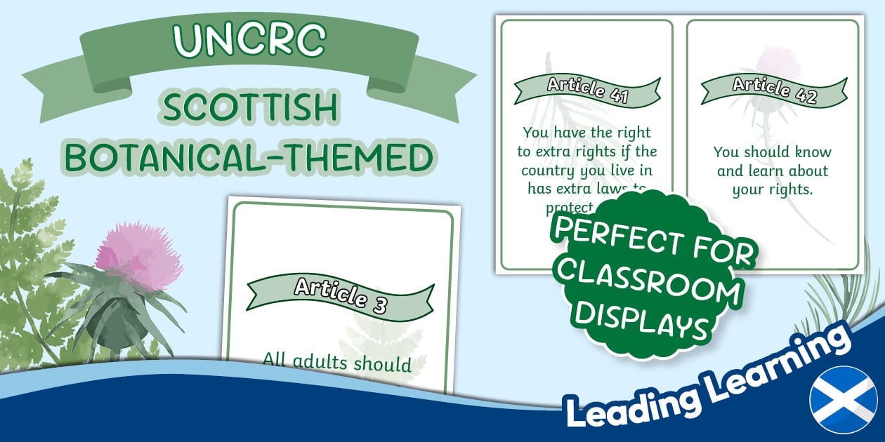 Scottish Botanical-Themed UNCRC Articles Display Posters