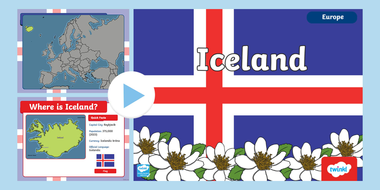 KS1 Iceland Information PowerPoint - Geography - Europe