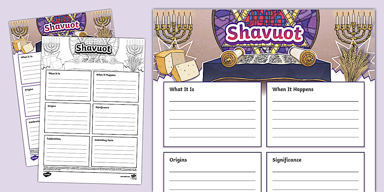 Shavuot Fact File Template (teacher made) - Twinkl