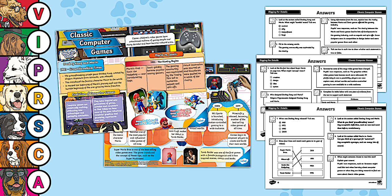 UKS2 Digging for Details: Games Infographic Comprehension