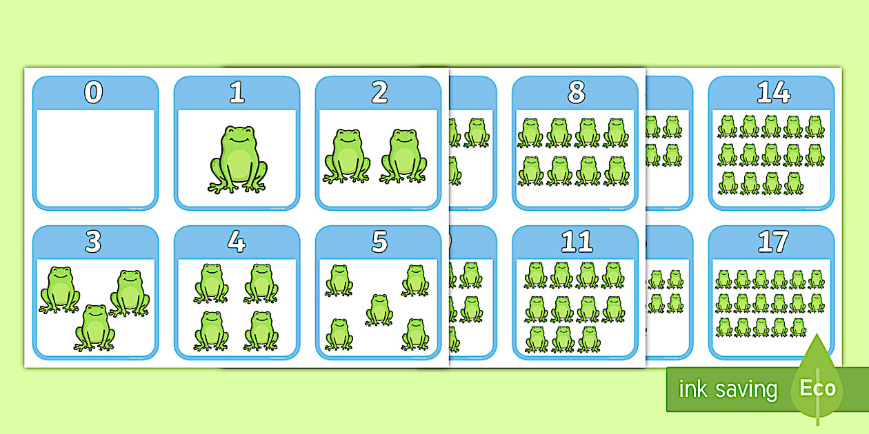 Five Little Speckled Frogs Counting Cards (teacher made)