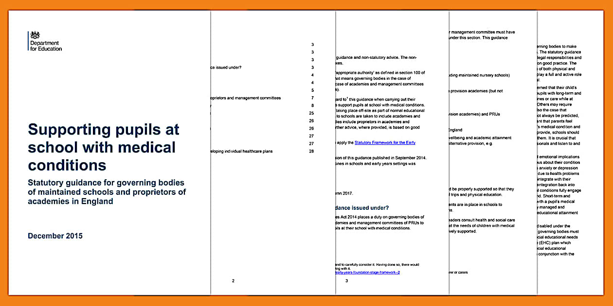 Supporting Pupils with Medical Conditions at School 2017 Adult Guidance