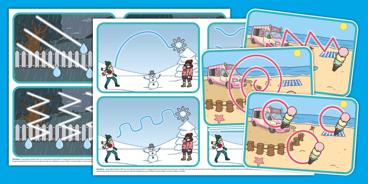 Weather Mark-Making Pattern Cards | Twinkl - Twinkl