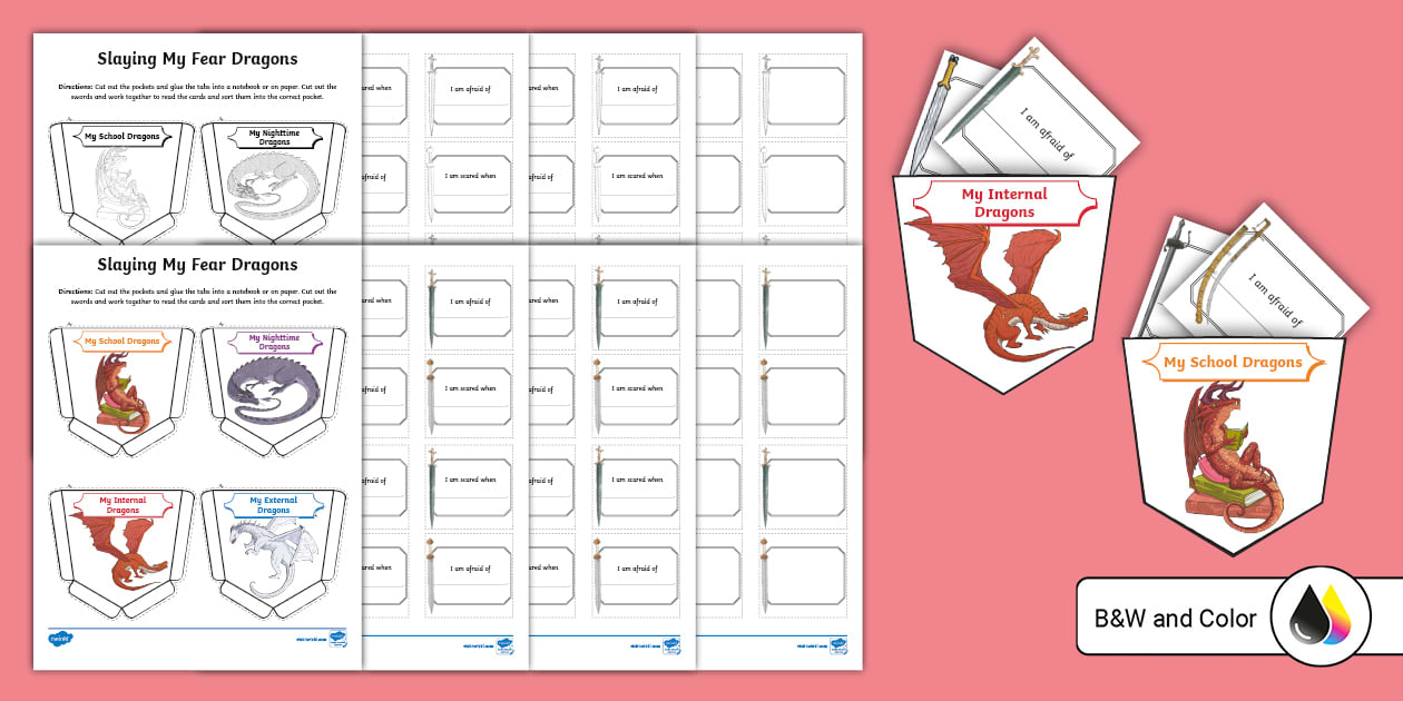 Slaying My Fear Dragons Sorting Worksheet