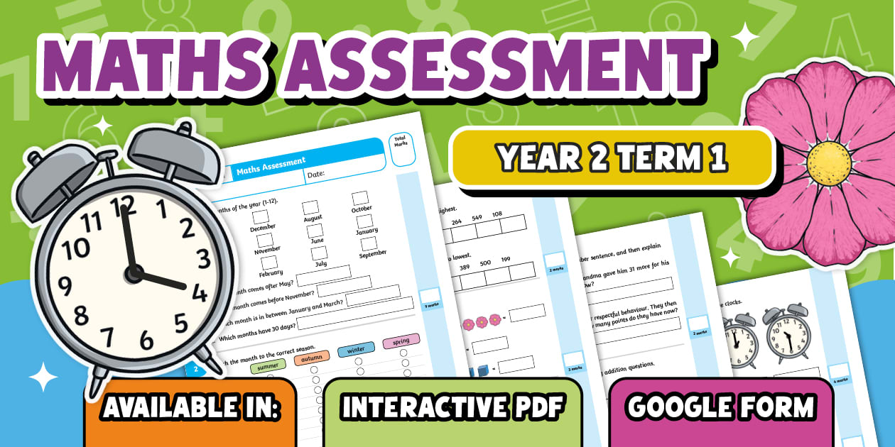 Year 2 Term 1 Mathematics Assessment Digital Form