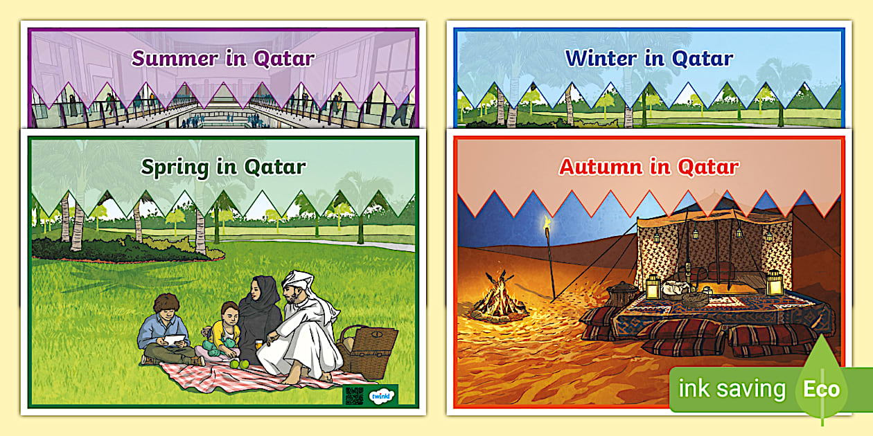 Seasons in Qatar Display Posters (Teacher-Made) - Twinkl