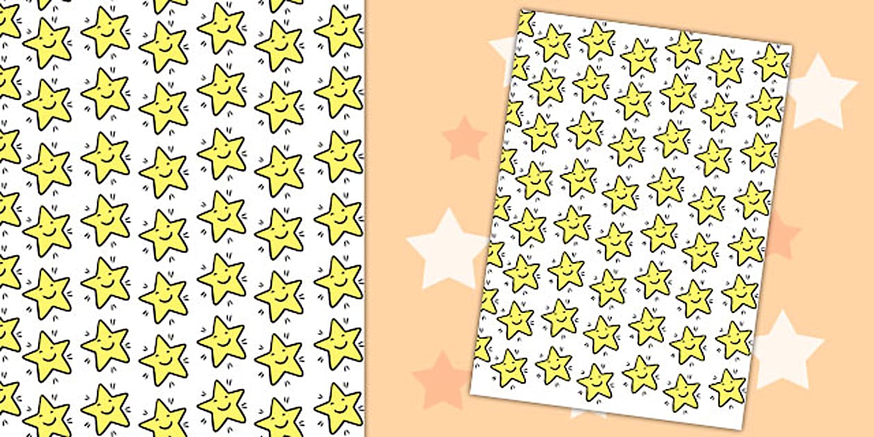 Smiley Star Themed A4 Sheet (nauczyciel wykonał) - Twinkl