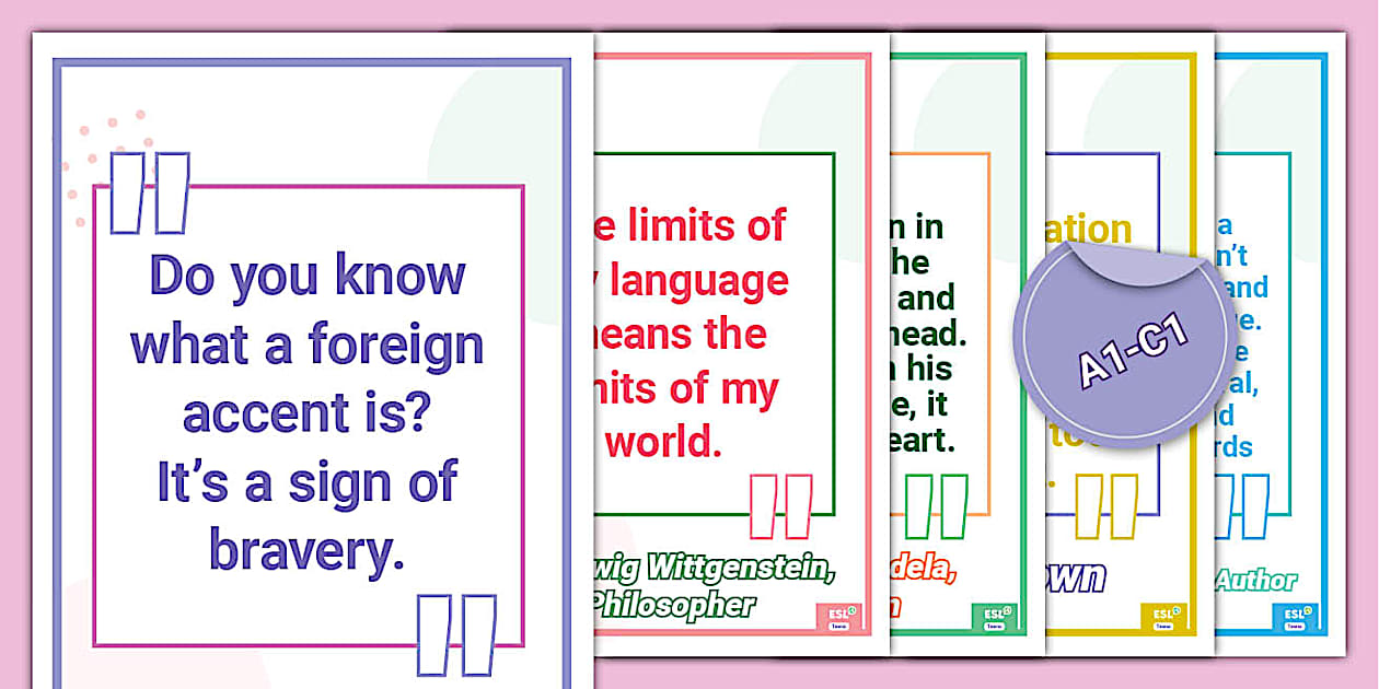 ESL Teens: Motivational Quotes Display Posters - Twinkl