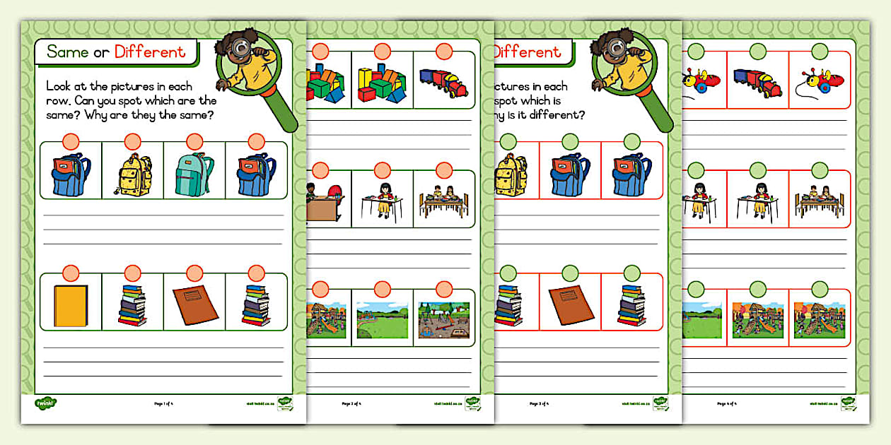 Grade R: Same or Different (teacher made) - Twinkl
