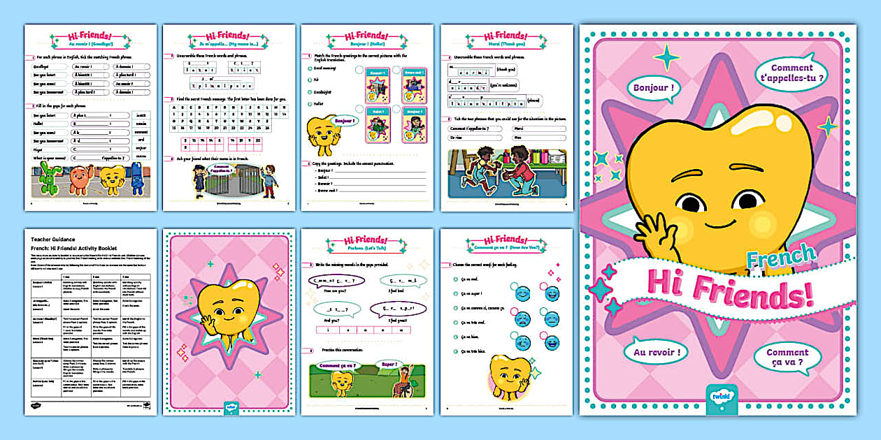 👉 French: Hi Friends! Activity Booklet - Twinkl