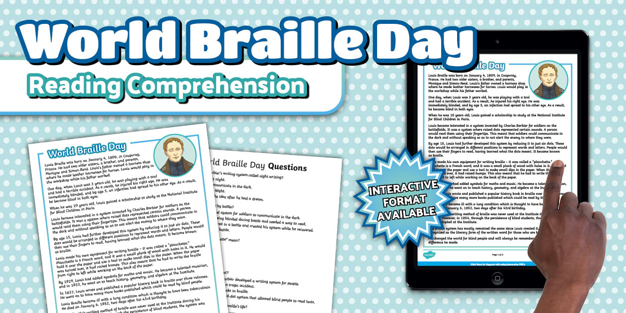 Louis Braille Intermediate Reading Comprehension