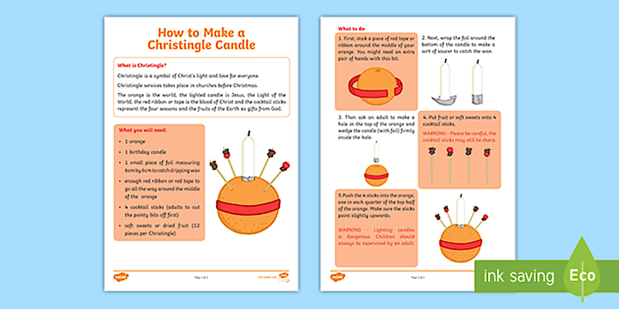 Christianity How to Make a Christingle Candle Craft Activity