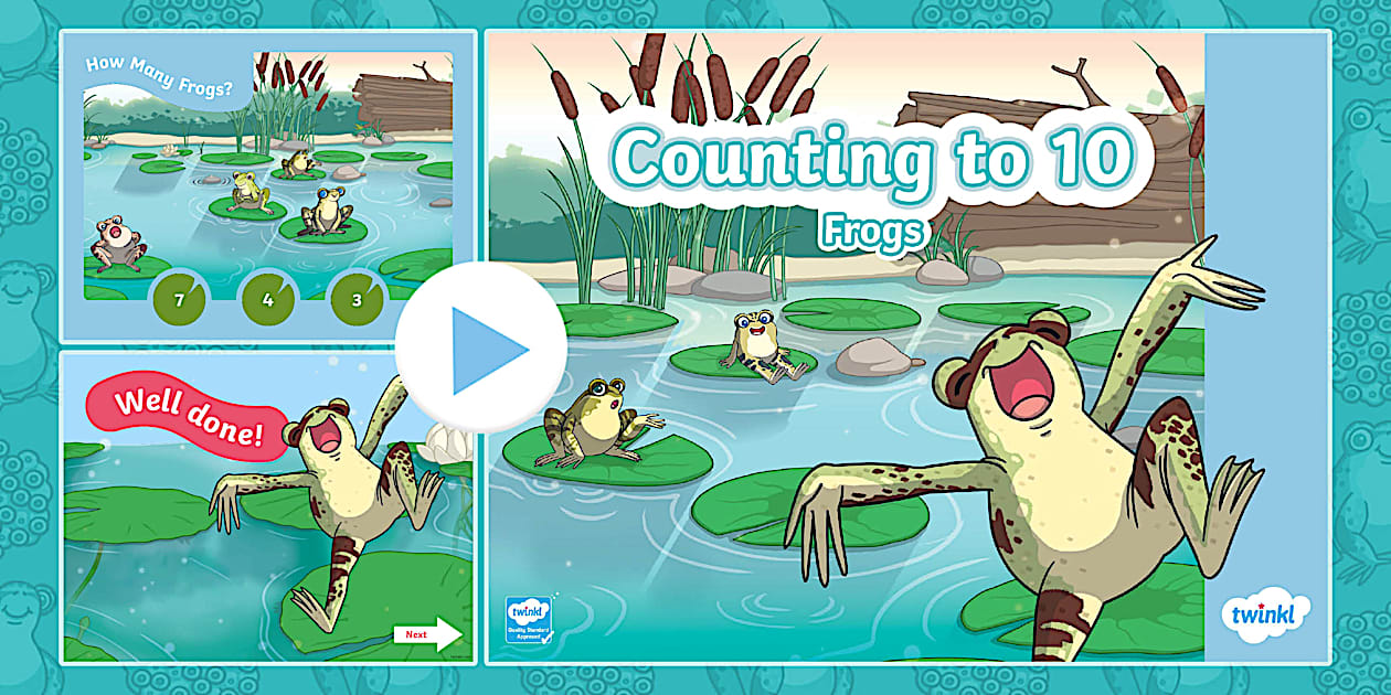 👉 Counting to 10 Frogs PowerPoint (teacher made) - Twinkl
