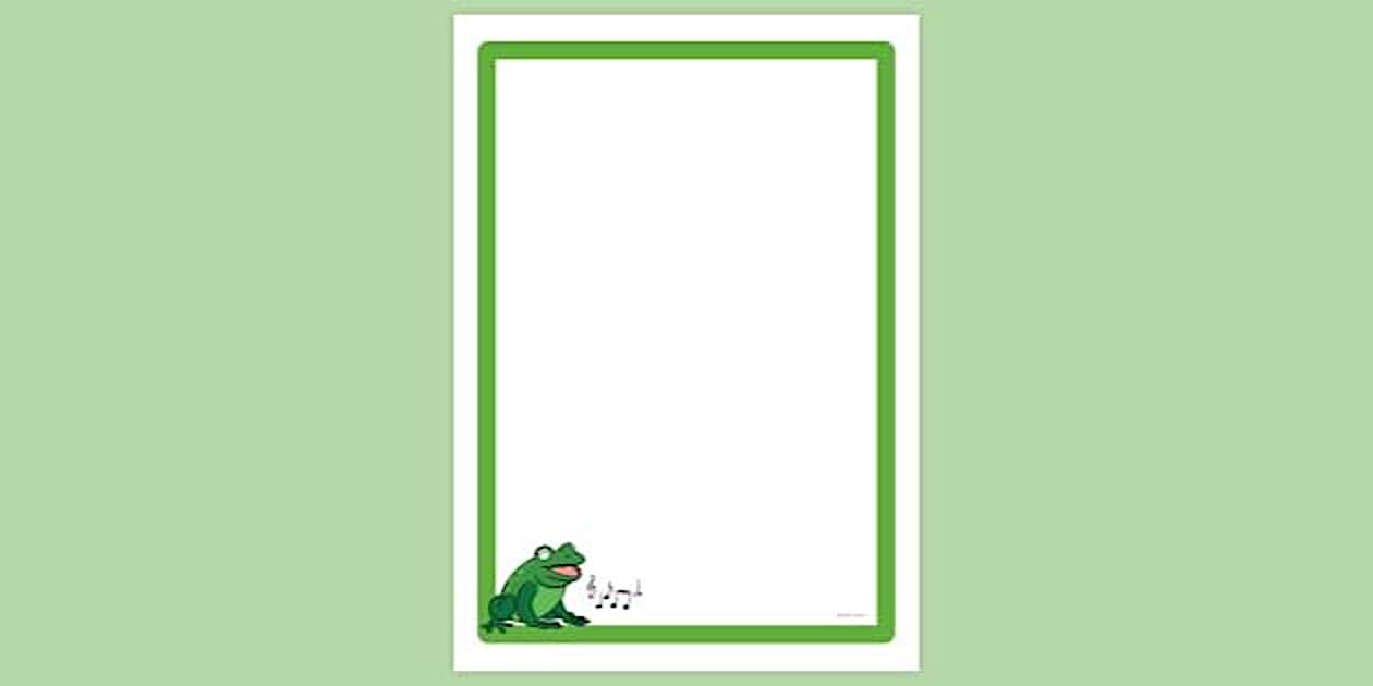 Singing Frog Page Border | Page Borders | Twinkl - Twinkl