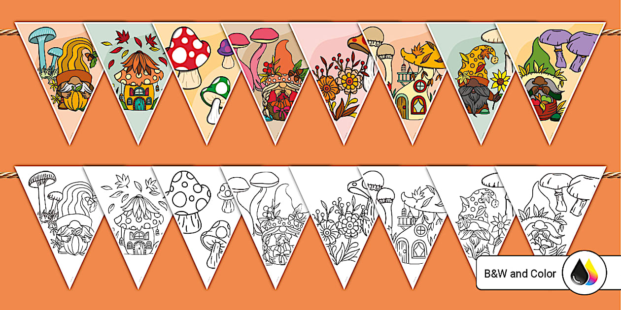 Fall Gnomes Bunting (teacher made) - Twinkl