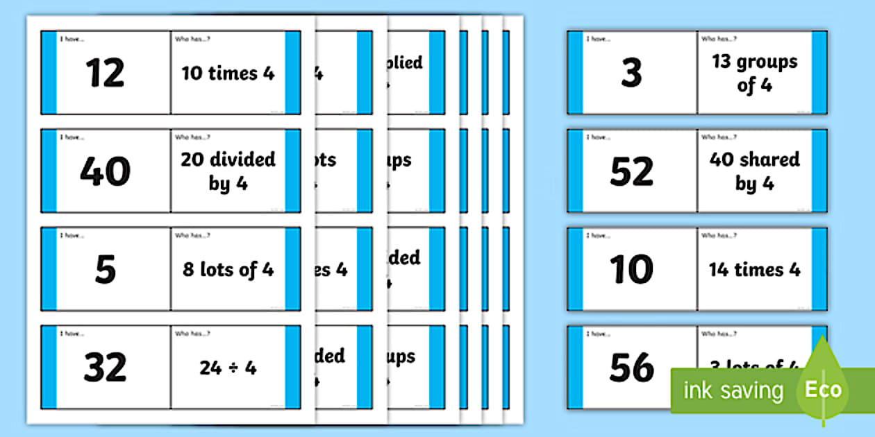 Editable Loop Cards 4 Times Table - Twinkl