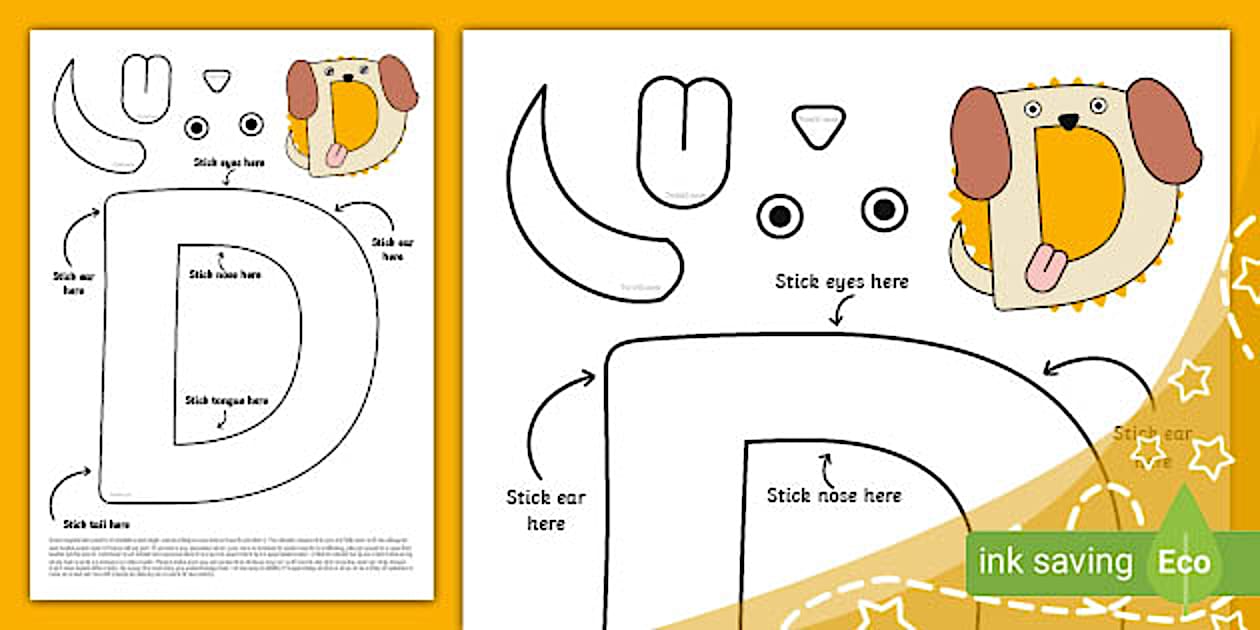 Make Your Own Alphabet Animals - D (teacher made) - Twinkl