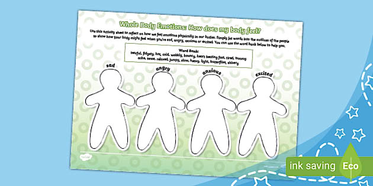 Whole Body Emotions Activity Sheet: How does my body feel?