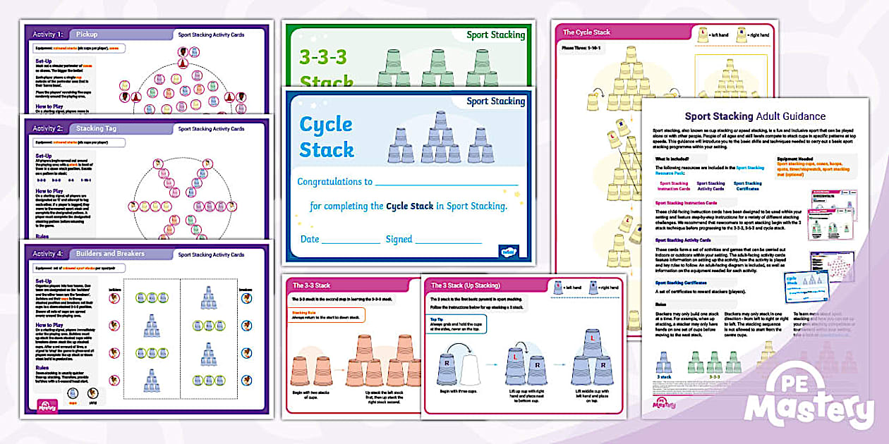 Sport Stacking - Resource Pack - PE (teacher made) - Twinkl