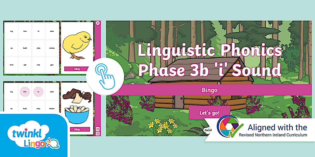 Linguistic Phonics Phase 3b 'i' Sound Bingo Game