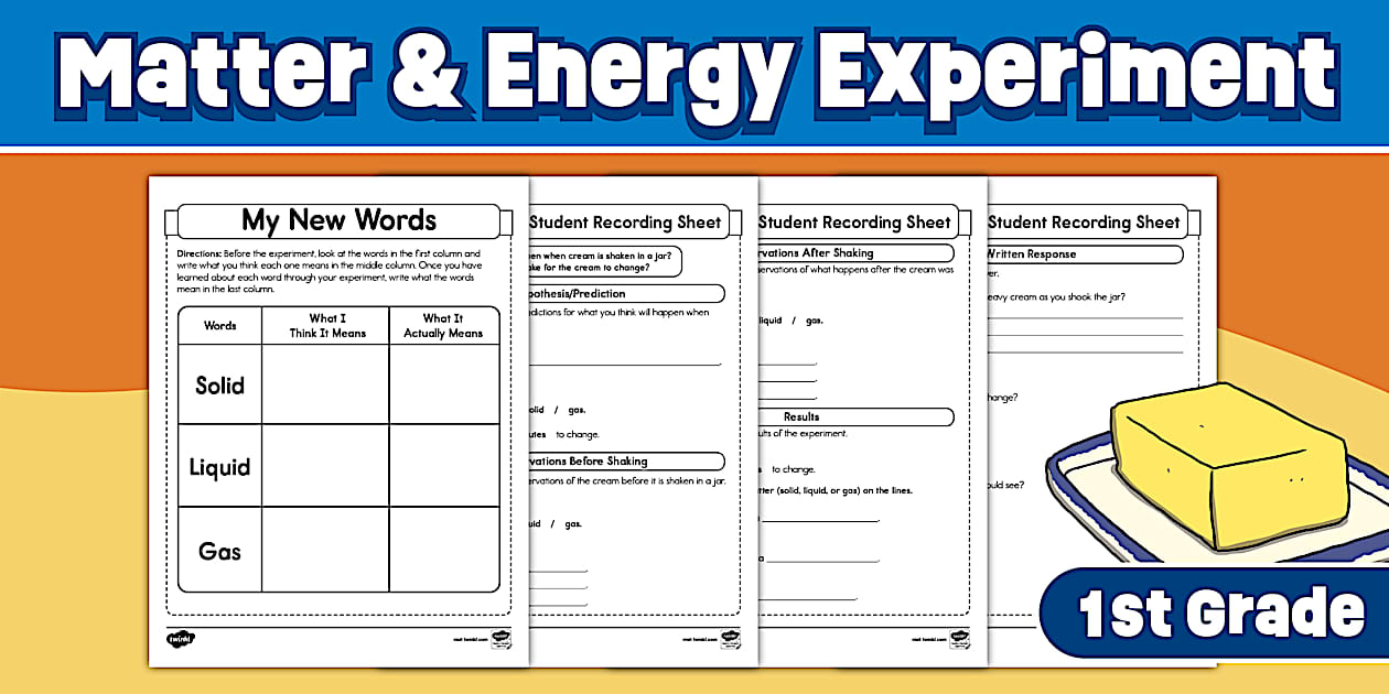 First Grade Matter and Energy Science Experiment