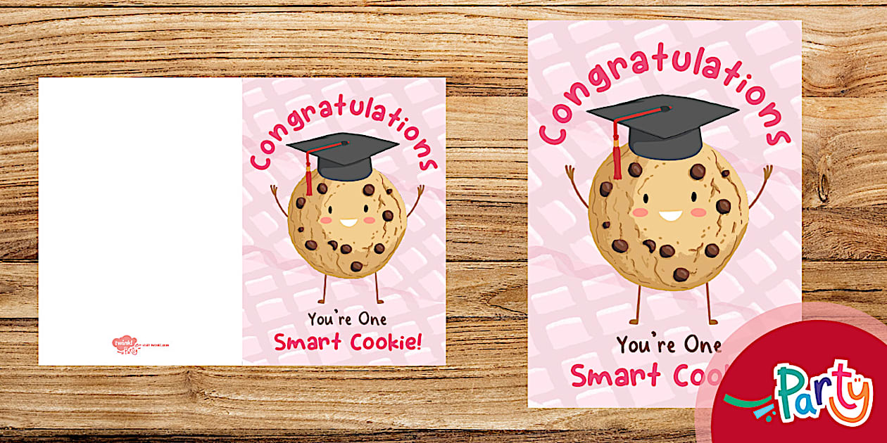 Congratulations! You're One Smart Cookie! card | Twinkl Party