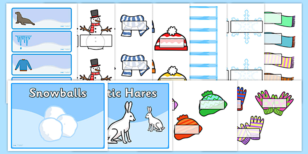 Winter Classroom Signs and Labels Resource Pack - Twinkl