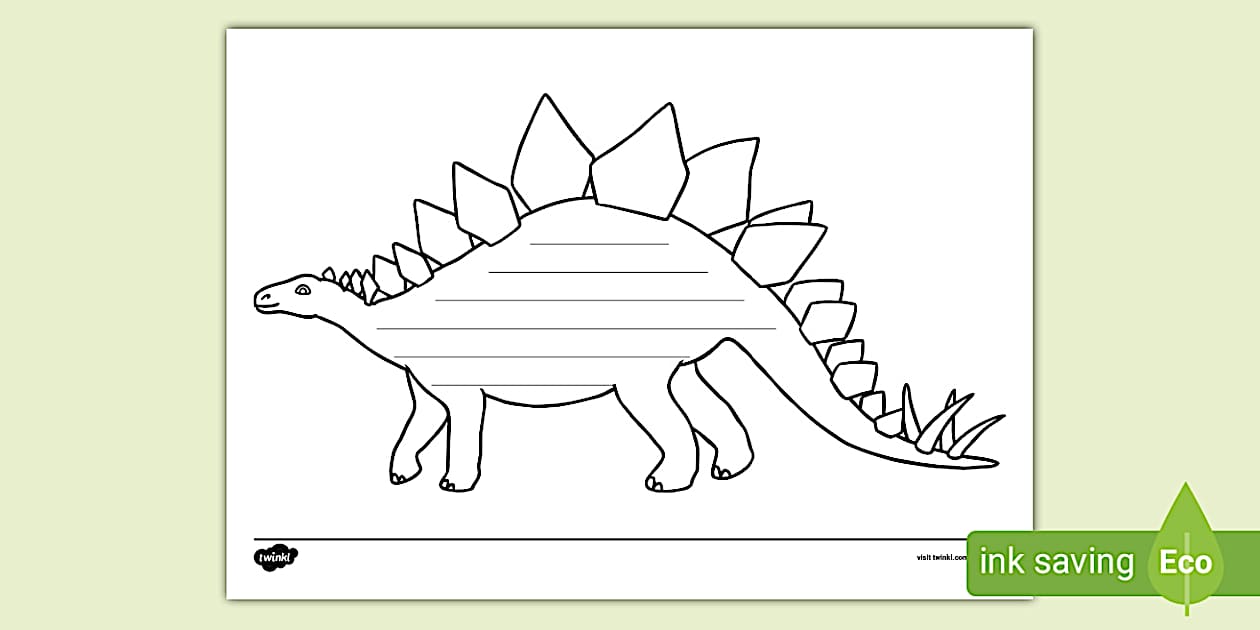 Stegosaurus Writing Template (teacher made) - Twinkl