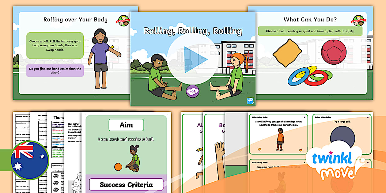 Move PE Year 1 Throwing and Catching Lesson 1: Rolling, Rolling, Rolling