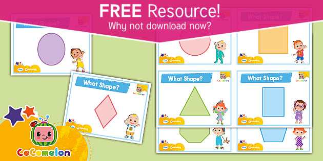 FREE CoComelon: What Shape? Flash Cards (teacher made)
