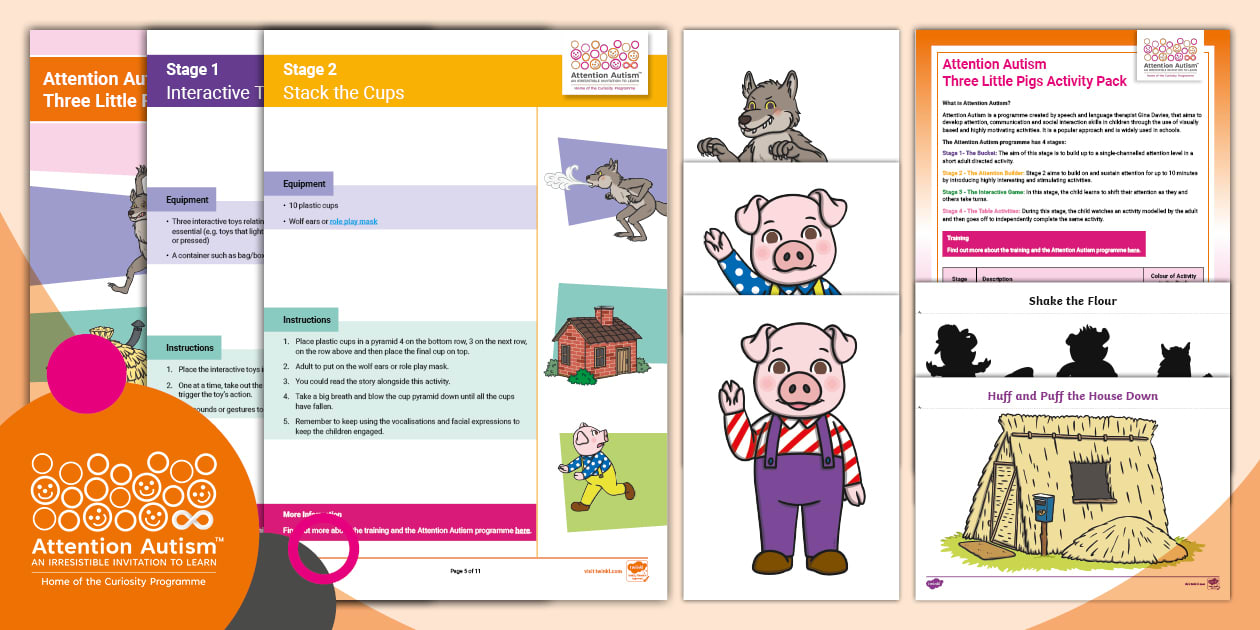 Attention Autism The Three Little Pigs Activity Pack