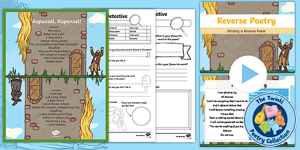 'Rapunzel, Rapunzel' – Mirror Reverse Poem for KS2