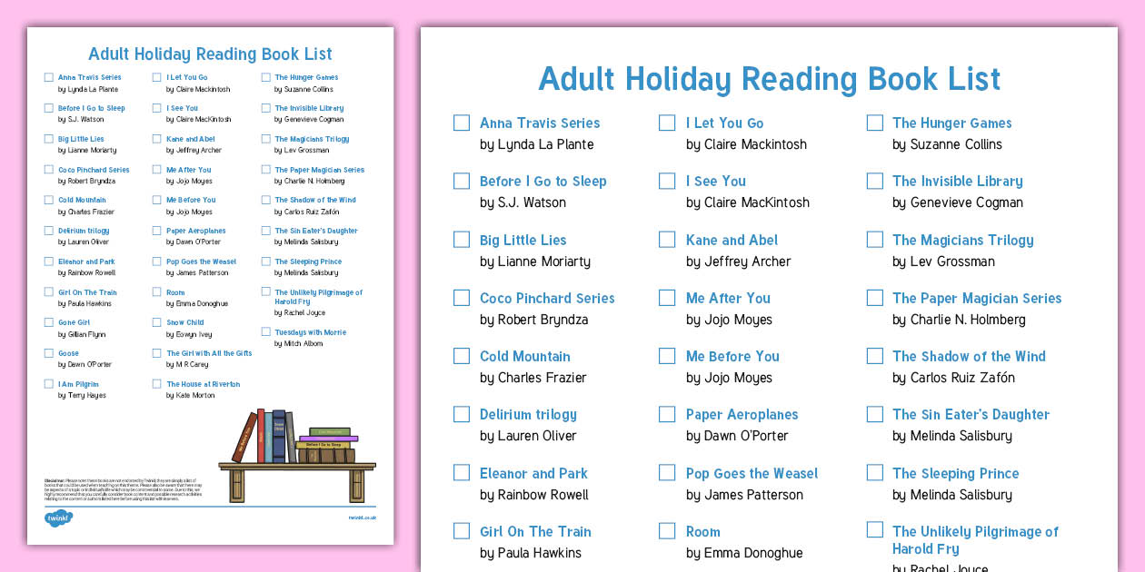 Adult Holiday Reading Book List