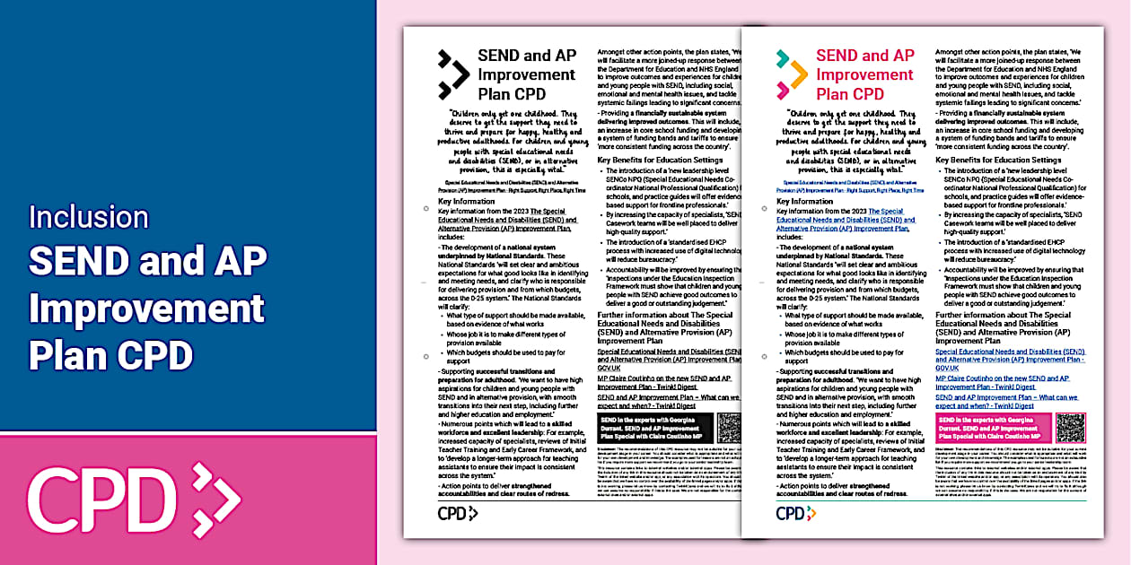 SEND and AP Improvement Plan CPD (Teacher-Made) - Twinkl