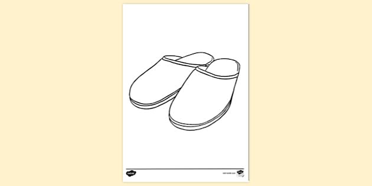 Pair of Slippers Colouring | Colouring Sheets (Teacher-Made)