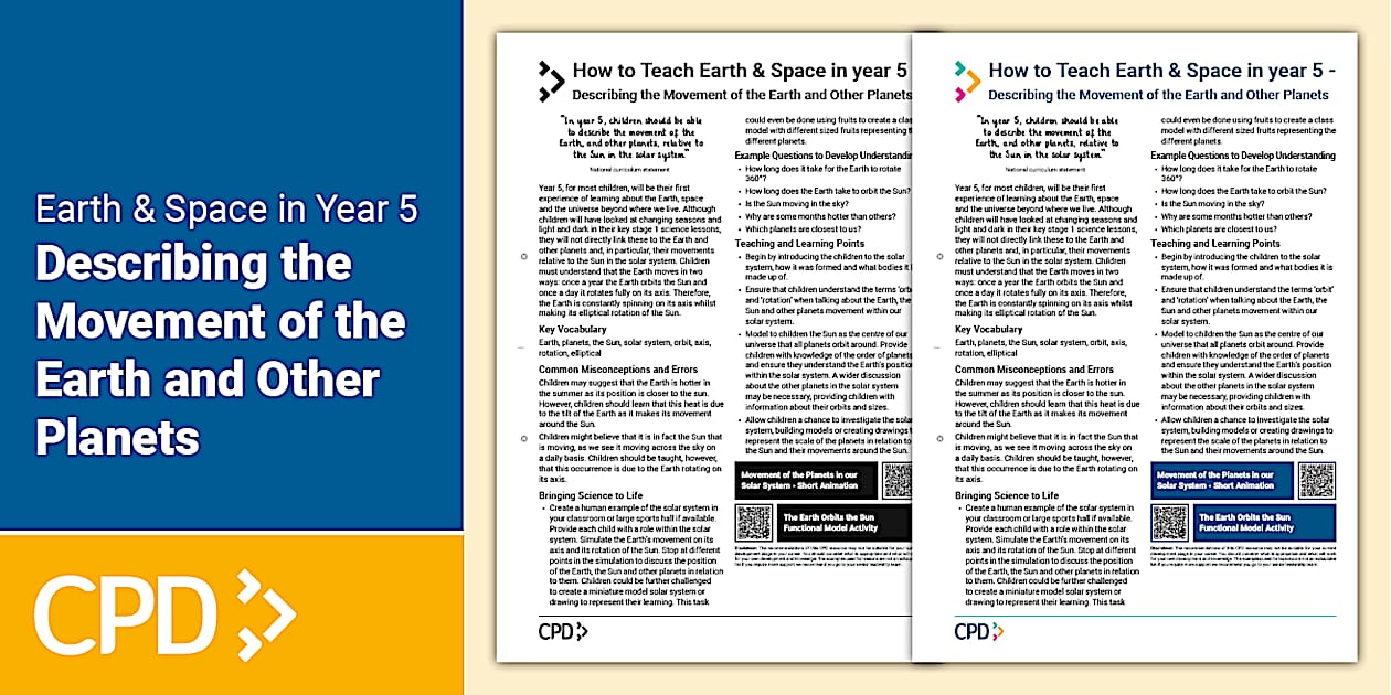 How to Teach Earth & Space in year 5 - Describing the Movement of the Earth