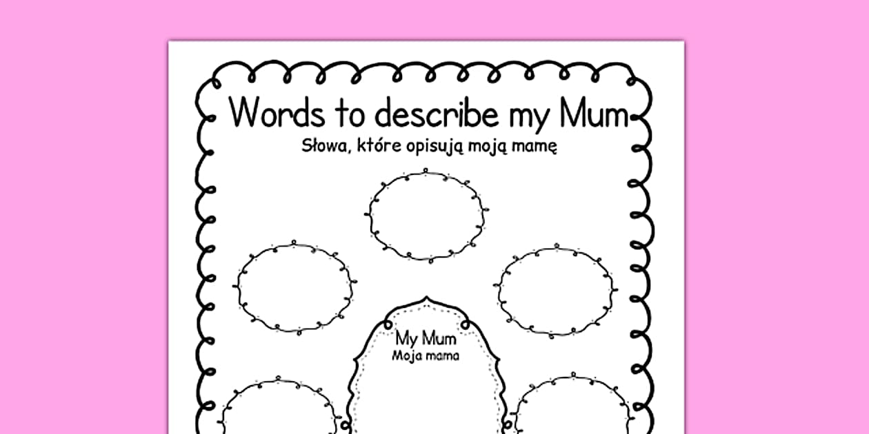 Words to Describe My Mum Template Polish Translation