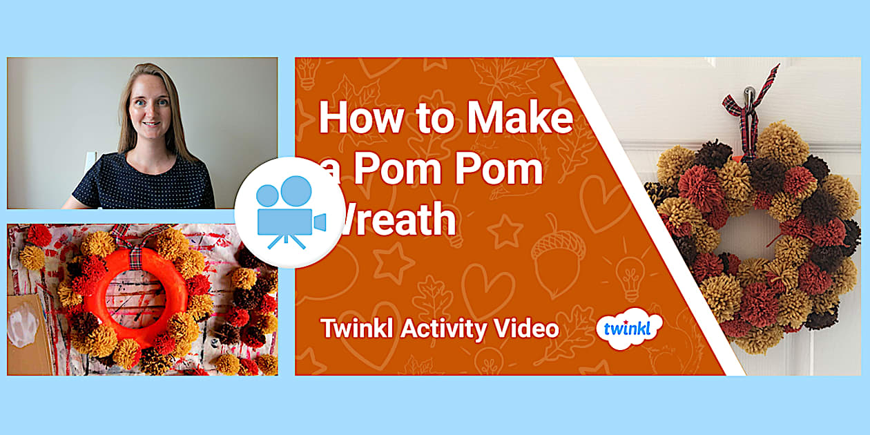 KS2 (Ages 7-11) Activity Video: How to Make a Pom Pom Wreath