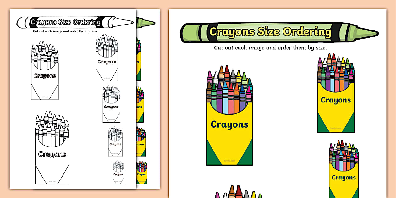 👉 Crayons Size Ordering Activity (teacher made) - Twinkl